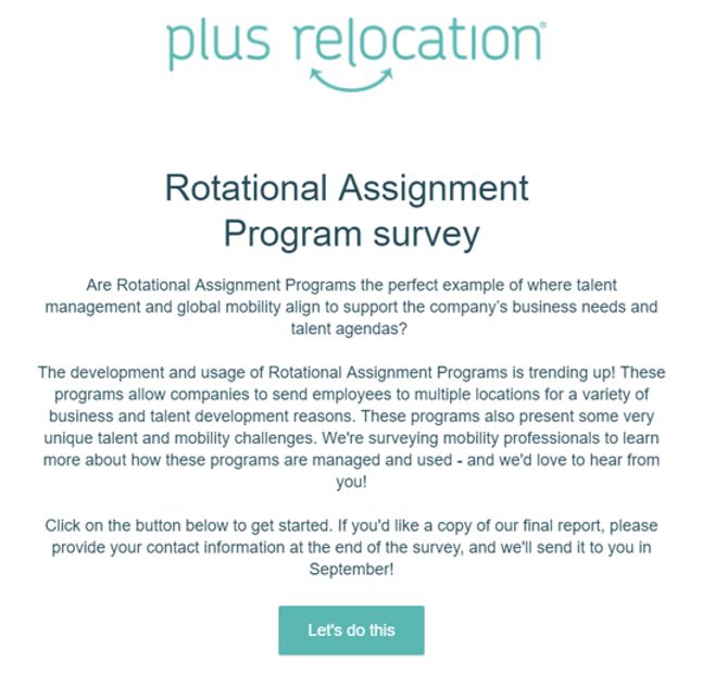 Rotational Assignment Survey is open!, Chris Pardo
