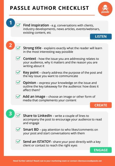 The Passle Author Checklist, Sarah Strachan