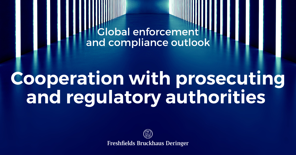 Cooperation with prosecuting and regulatory authorities, Eric Bruce ...