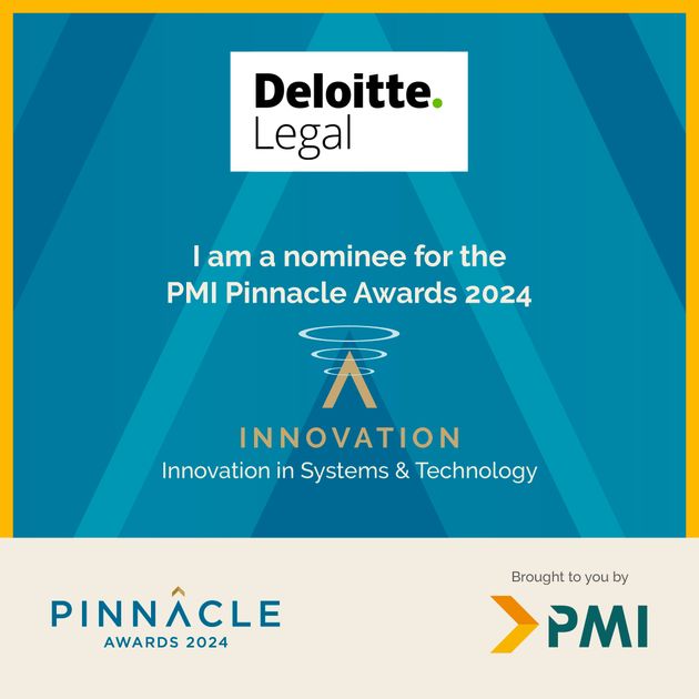 Deloitte Legal shortlisted in the PMI Pinnacle Awards 2024, Claire Bell ...