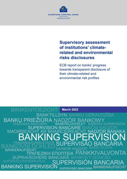 Latest ECB assessment finds banks must get better at disclosing climate ...
